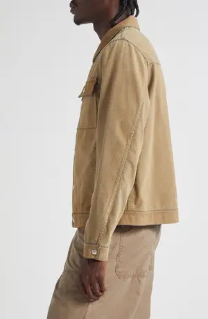 MAISON MARGIELA Faux Suede Bonded Denim Jacket
