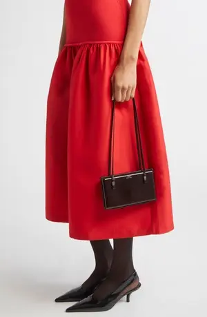 TOTEME Cocktail Patent Leather Shoulder Bag - Bark