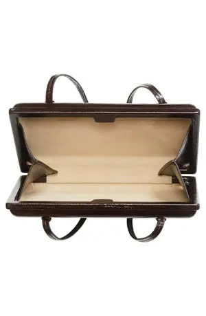 TOTEME Cocktail Patent Leather Shoulder Bag - Bark