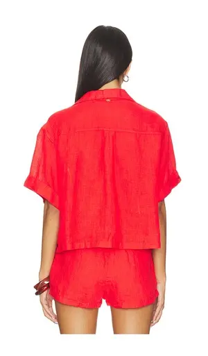 PQ SWIM Linen Button-up Top