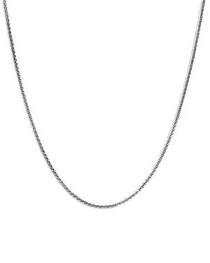 John Hardy Sterling Chain Box Link Necklace - Silver