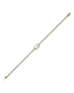 Moritz Glik 18k Yellow Diamond Onda Cushion Tennis Bracelet