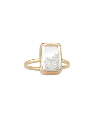 MORITZ GLIK 18k Yellow Gold Diamond Shaker Ring