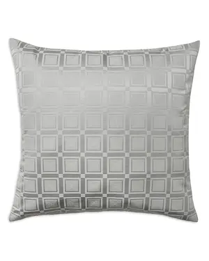 PRATESI Imperali Cotton Silk Jacquard Decorative Pillow, 22 X 22 - Sterling