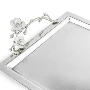 Michael Aram Silver Orchid Large Tray