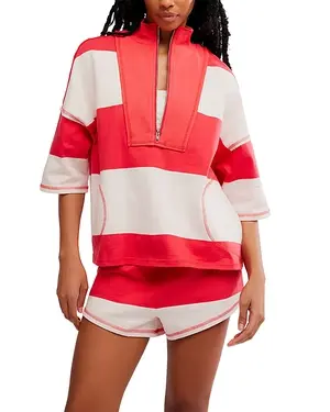 Free People Retro Rugby Set - Grapefruit Combo