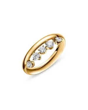 Hearts On Fire 18k Yellow Floating Diamond Barre Ring
