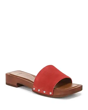 Vince Barbara Studded Sandals - Poppy Red