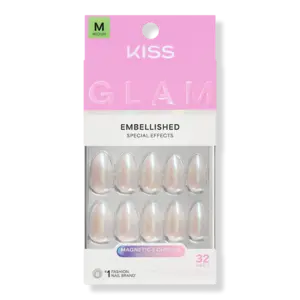 Kiss Glam Embellished Medium Almond Press On Nails - Dive