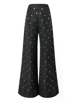 Pinko Embellished Wide-leg Jeans