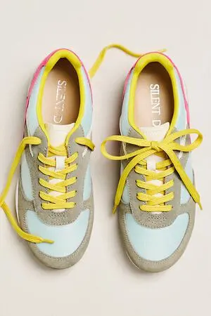 SILENT D Leather Sneakers - Light Blue