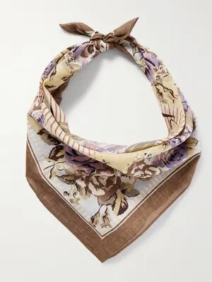 Kapital Peckish Maria Printed Bandana - Brown