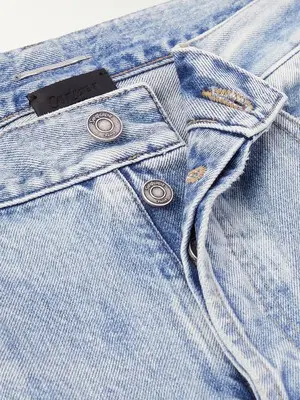 Saint Laurent Straight-leg Distressed Jeans