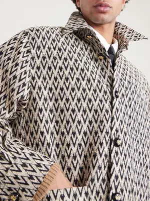Valentino Garavani Cotton-blend Jacquard Jacket