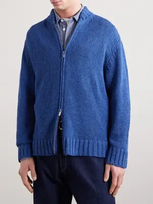 Barena Venezia Linen-blend Zip-up Cardigan