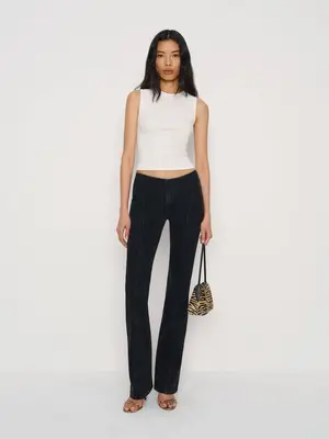 REFORMATION Elora Super Stretch Low Rise Bootcut Jeans - Blue