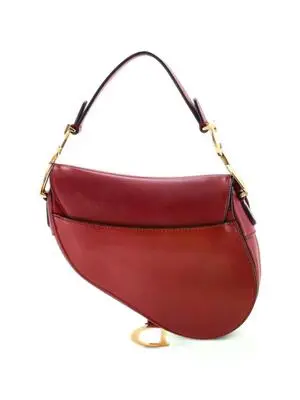 Dior Saddle Handbag Leather Mini Shoulder Bag - Red