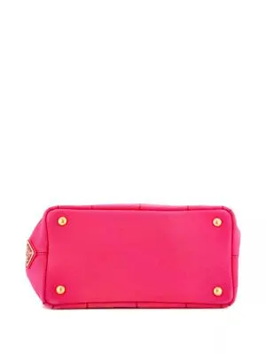 Prada Canapa Convertible Shopping Canvas Small Tote Bag - Pink