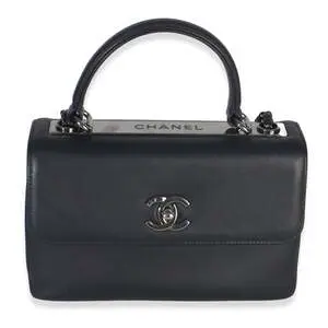 Chanel Calfskin Small Trendy Cc Flap Bag - Black