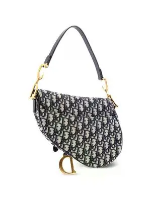 Dior Saddle Oblique Canvas Shoulder Bag - Blue