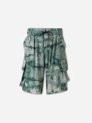 Adidas Oversized Nylon Bermuda Shorts - Green