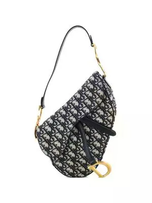 Dior Saddle Handbag Oblique Canvas Medium Shoulder Bag - Blue