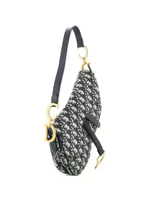 Dior Saddle Handbag Oblique Canvas Medium Shoulder Bag - Blue