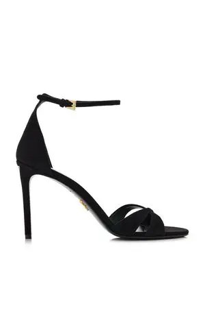 Women's Black Suede Sandals