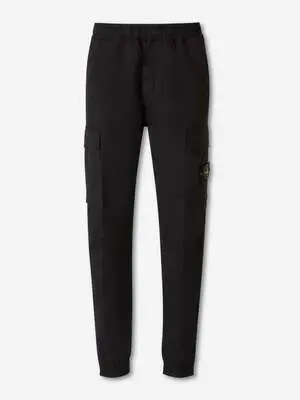Stone Island Cotton Cargo Pants - Black