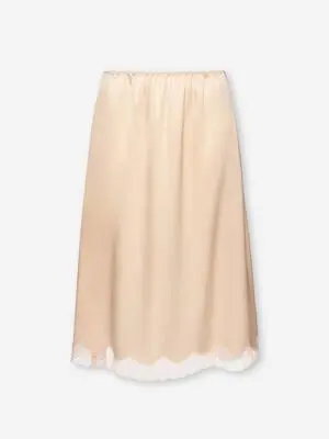 Magda Butrym Satin Midi Skirt - Pink
