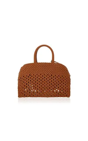 FERRAGAMO Hug Mini Woven Leather Bag