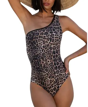 BILIBLOND Kim Side Reversible One-piece Swimsuit - Leopardblack