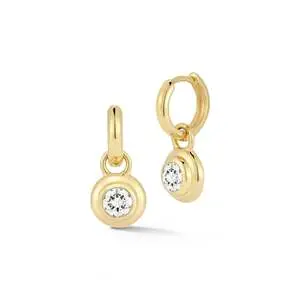 Deborah Pagani Honey Drop Earrings - Yellow Gold With Diamond