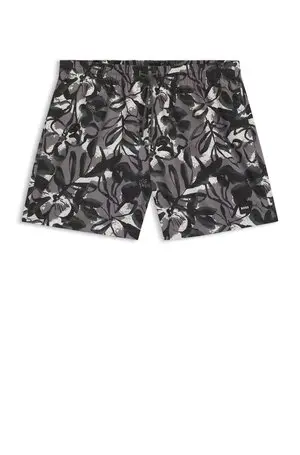 BOSS Printed Quick-dry Swim Shorts - Light Grey