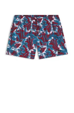 BOSS Printed Quick-dry Swim Shorts - Red