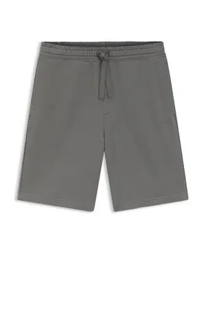Hugo Cotton Terry Shorts With Logo - Dark Grey