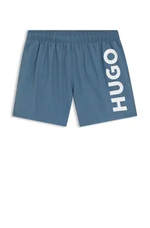 Hugo Swim Shorts With Logo - Light Blue
