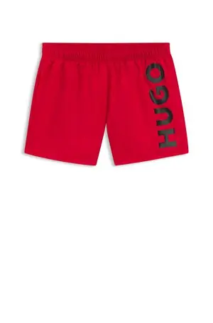 Hugo Swim Shorts With Logo - Red