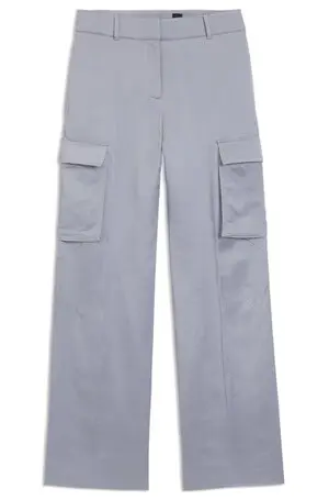 BOSS Regular-fit Sateen Trousers