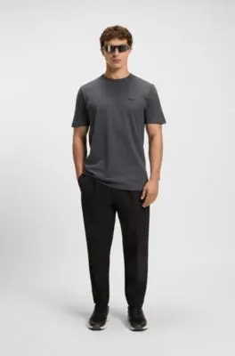 BOSS Embroidered-logo T-shirt In Cotton Piqu