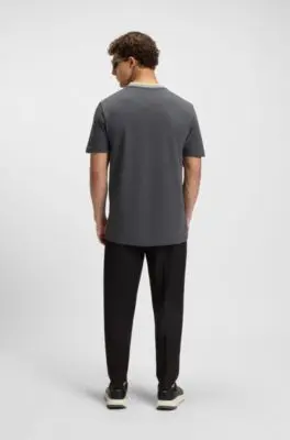BOSS Embroidered-logo T-shirt In Cotton Piqu