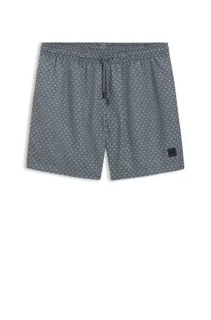 BOSS Printed Board Shorts - Dark Grey