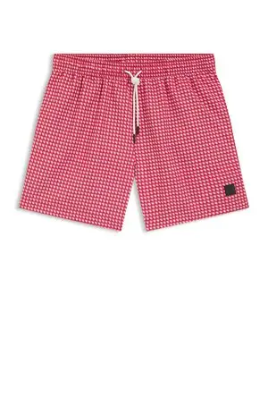 BOSS Printed Board Shorts - Dark Red