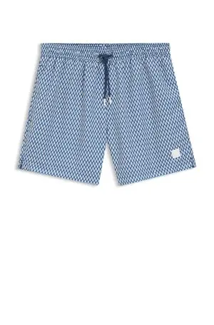 BOSS Printed Board Shorts - Light Blue