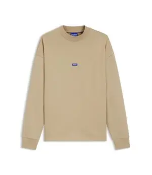 Hugo Cotton-terry Sweatshirt With Logo Patch - Beige