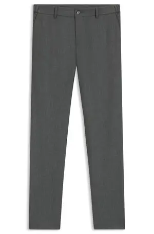 BOSS Slim-fit Micro-patterned Trousers - Grey