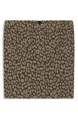BOSS Mini Skirt With Leopard Jacquard