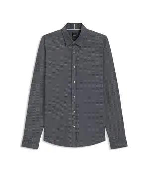 BOSS Slim-fit Shirt In Cotton-blend Jacquard