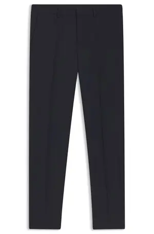 Hugo Extra-slim-fit Virgin Wool Trousers - Dark Blue