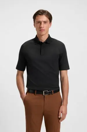 BOSS Covered-placket Polo Shirt In A Regular Fit